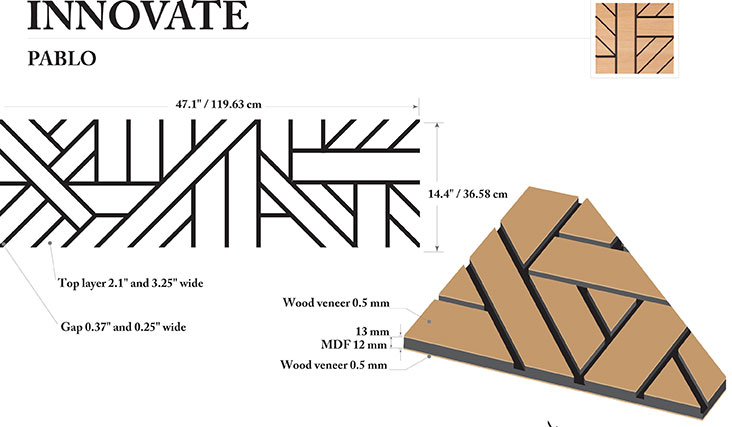 Pablo White Oak and Walnut Millwork | Innovate Wood Panels